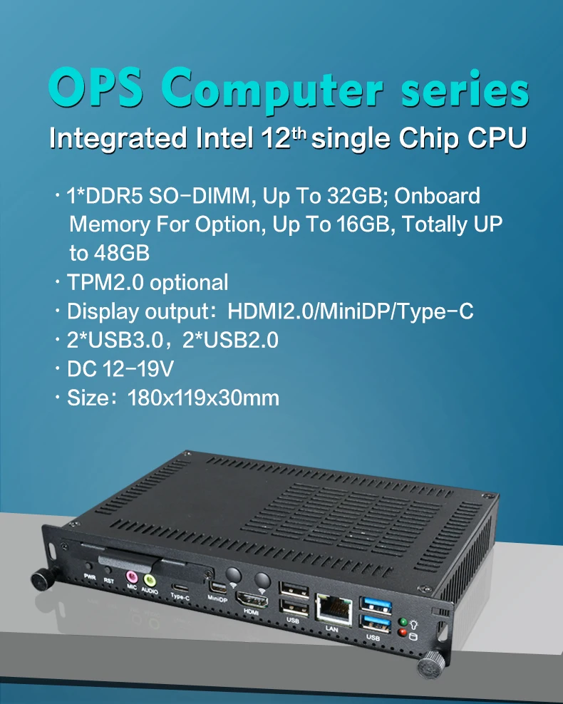 Zunsia 2024 Latest New 4k Mini Ops Computer Embedded Ddr5 48gb Ram 4 ...