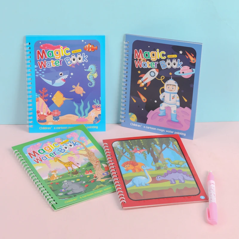 Magic Water Book - Colorful Cartoon Writing Doodle Book