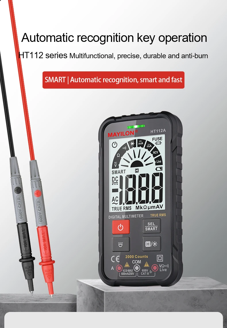Mayilon Ht112a Digital Smart Multimeter Tester - Compact & Oem