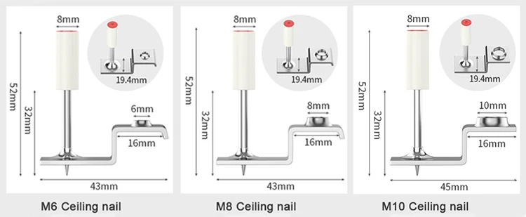 Concrete Wood Ceiling Integration Shooting Nail Drive Pin Pipe Clip ...