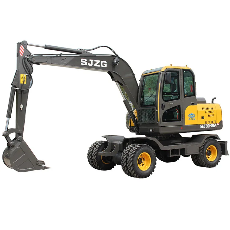 Hydraulic Digger Machine Wheeled Excavators Bucket Wood Loader Grabber ...