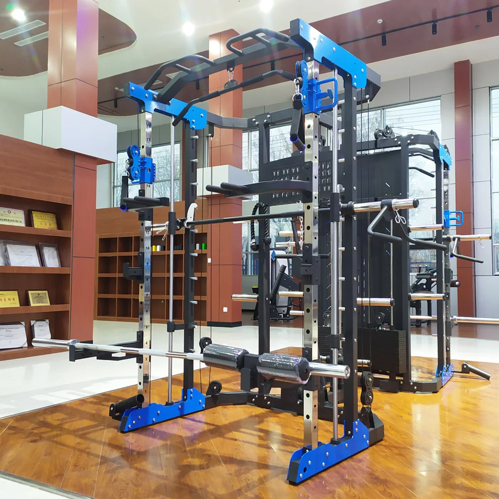 Commercial Gym Equipment/ Power Cage Squat Rack/ Multi-functional Smith ...