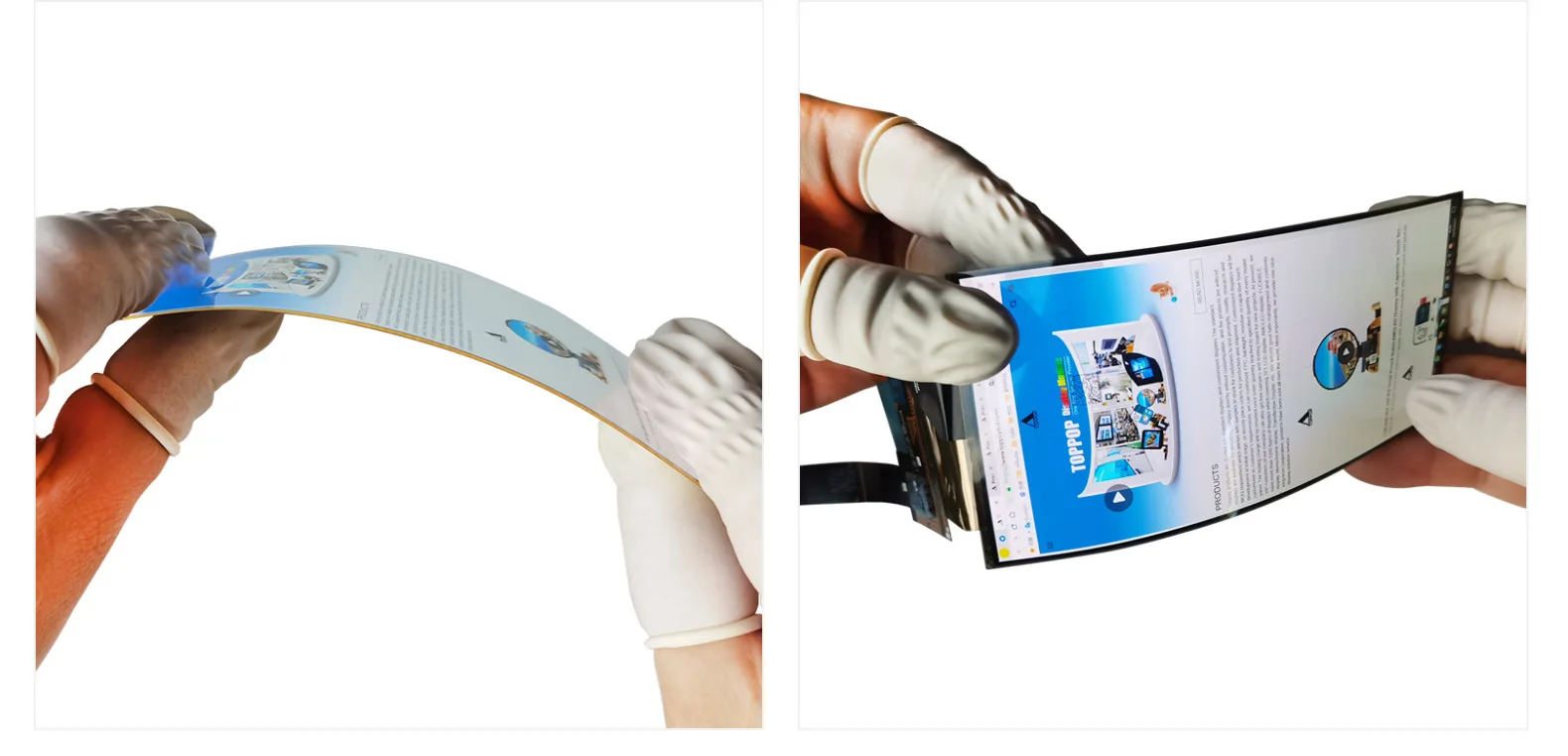 Custom Flexible OLED Display - 960x162 for Wearables