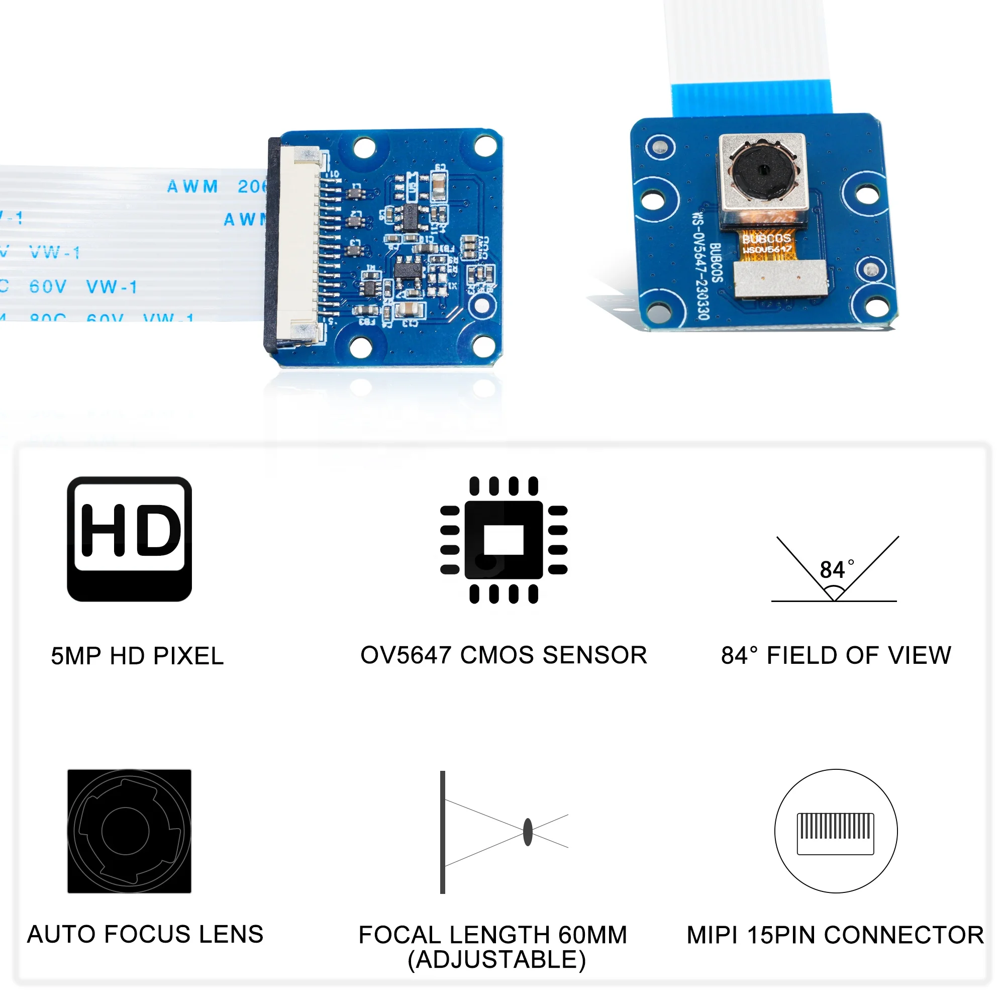 Raspberry Pi 5MP Camera Module - Auto Focus & MIPI CSI