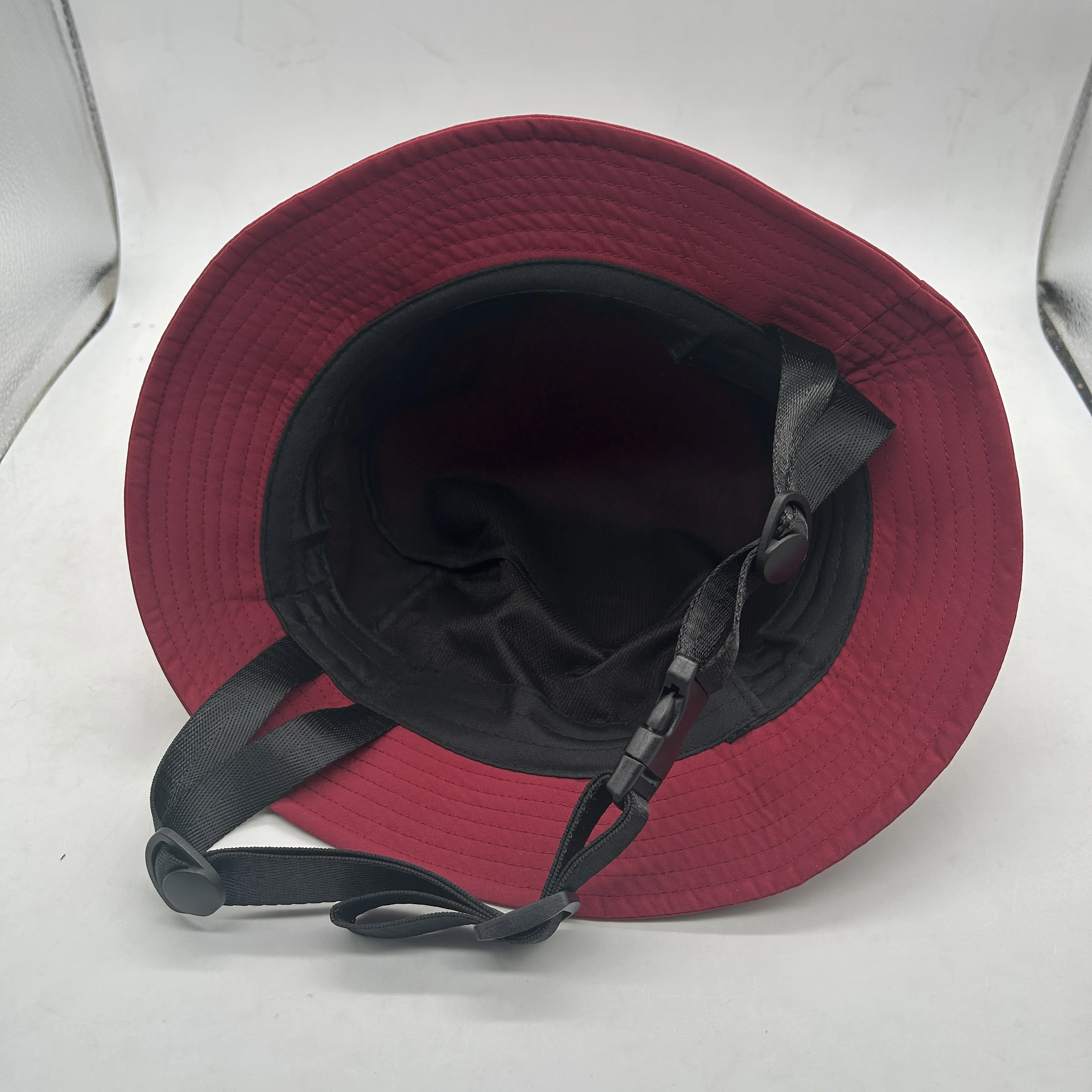 High Quality Custom Rubber Label Waterproof Adult Bucket Hat With Chin ...