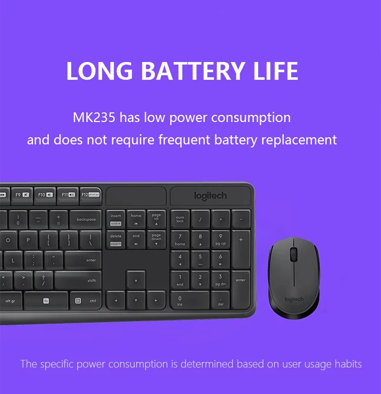 Logitech MK235 Wireless Keyboard and Mouse Combo Set