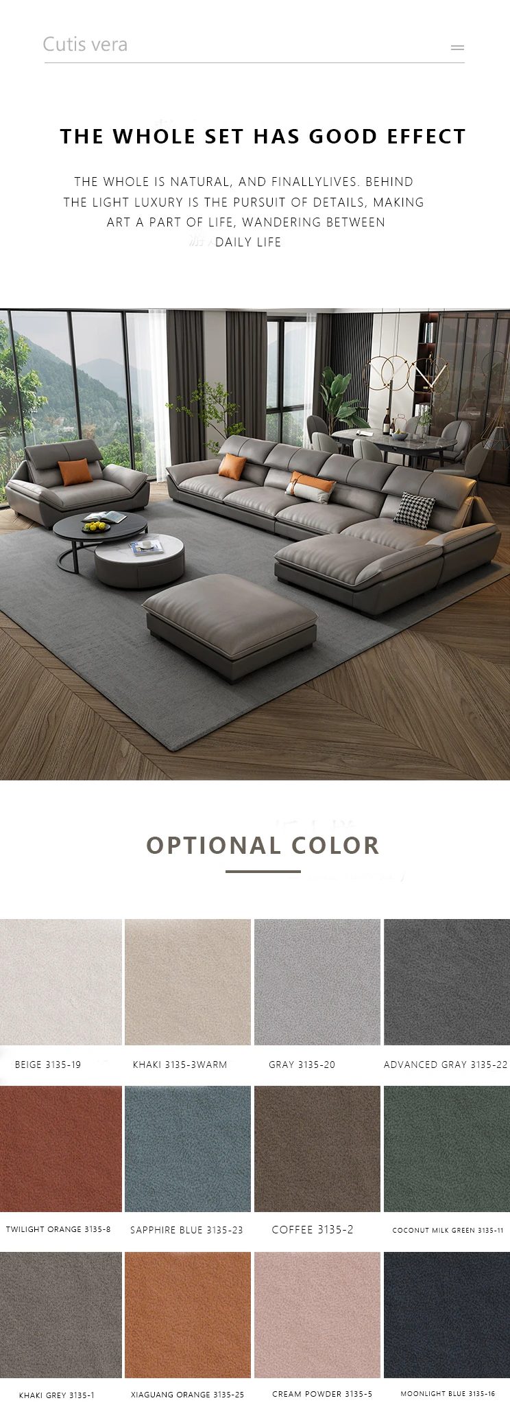 Modern Design Corner Modular L Shape Sofa Set Furniture Living Room ...