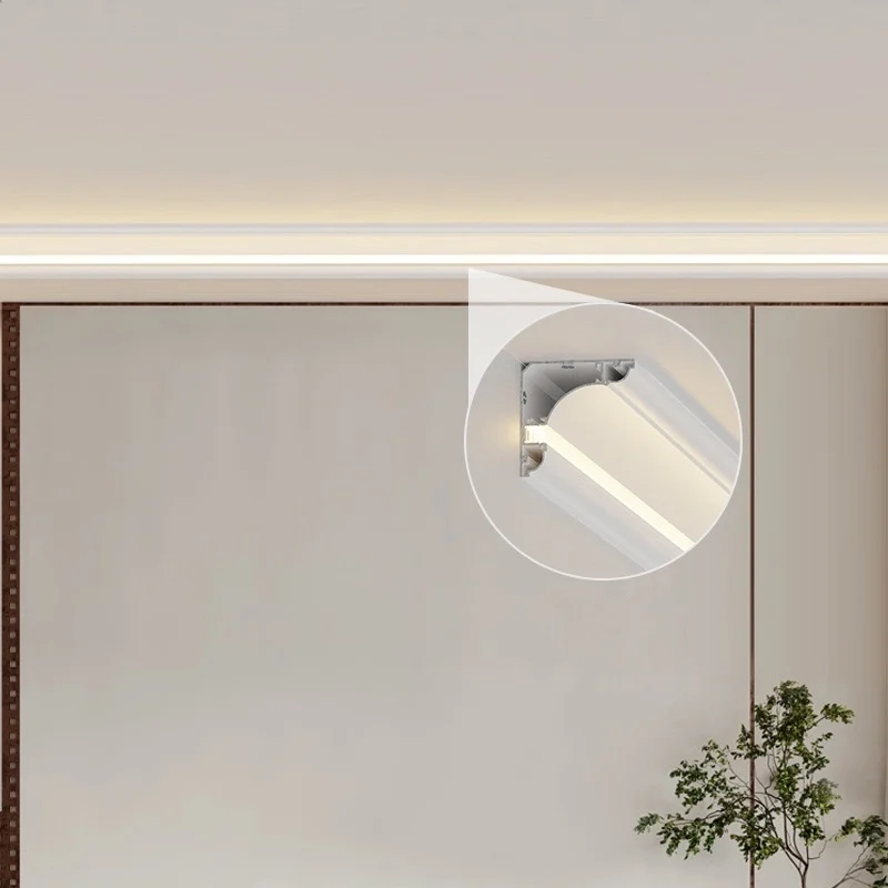 Modern Corner Shape LED Profile Light Cover Aluminum Ceiling Trim for ...