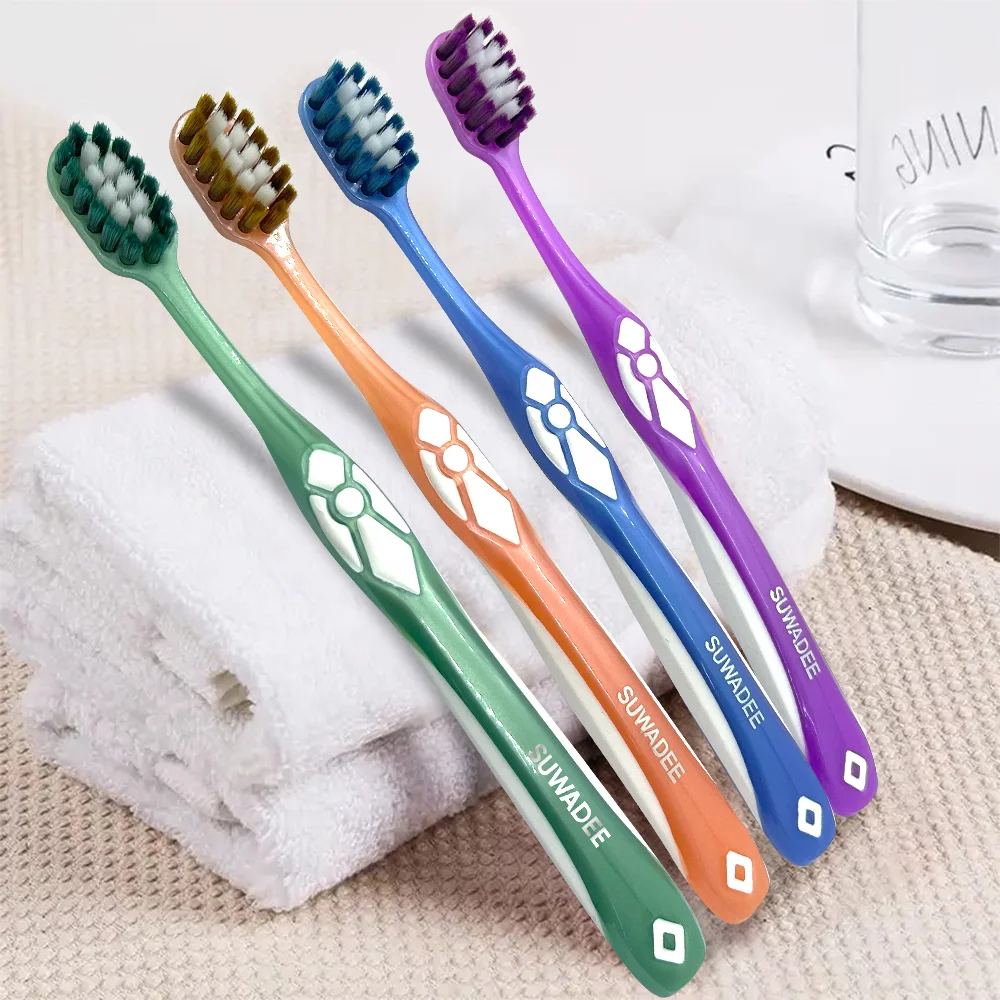 Oem Soft Adult Toothbrush Gentle Personal Cleaning Colorful Anti Slip ...