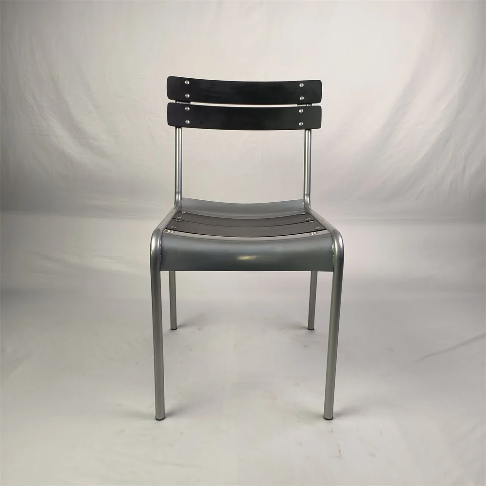 Stackable Chair Industrial Style Chair Metal Frame Iron Leg Bentwood ...