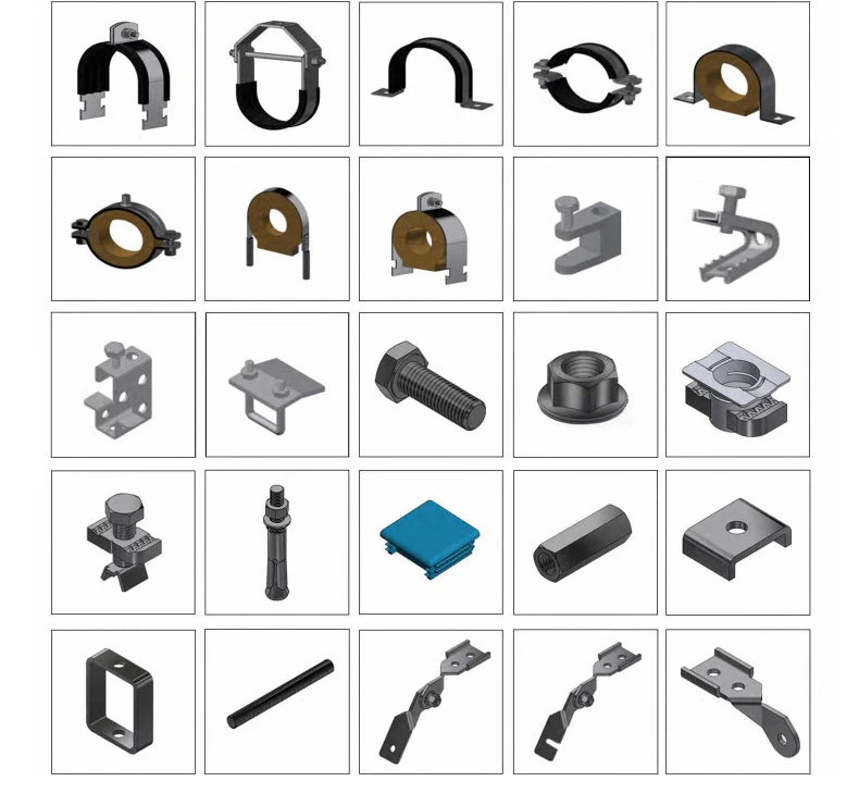 Combi Pipe Clamps - Durable Carbon Steel and Plastic