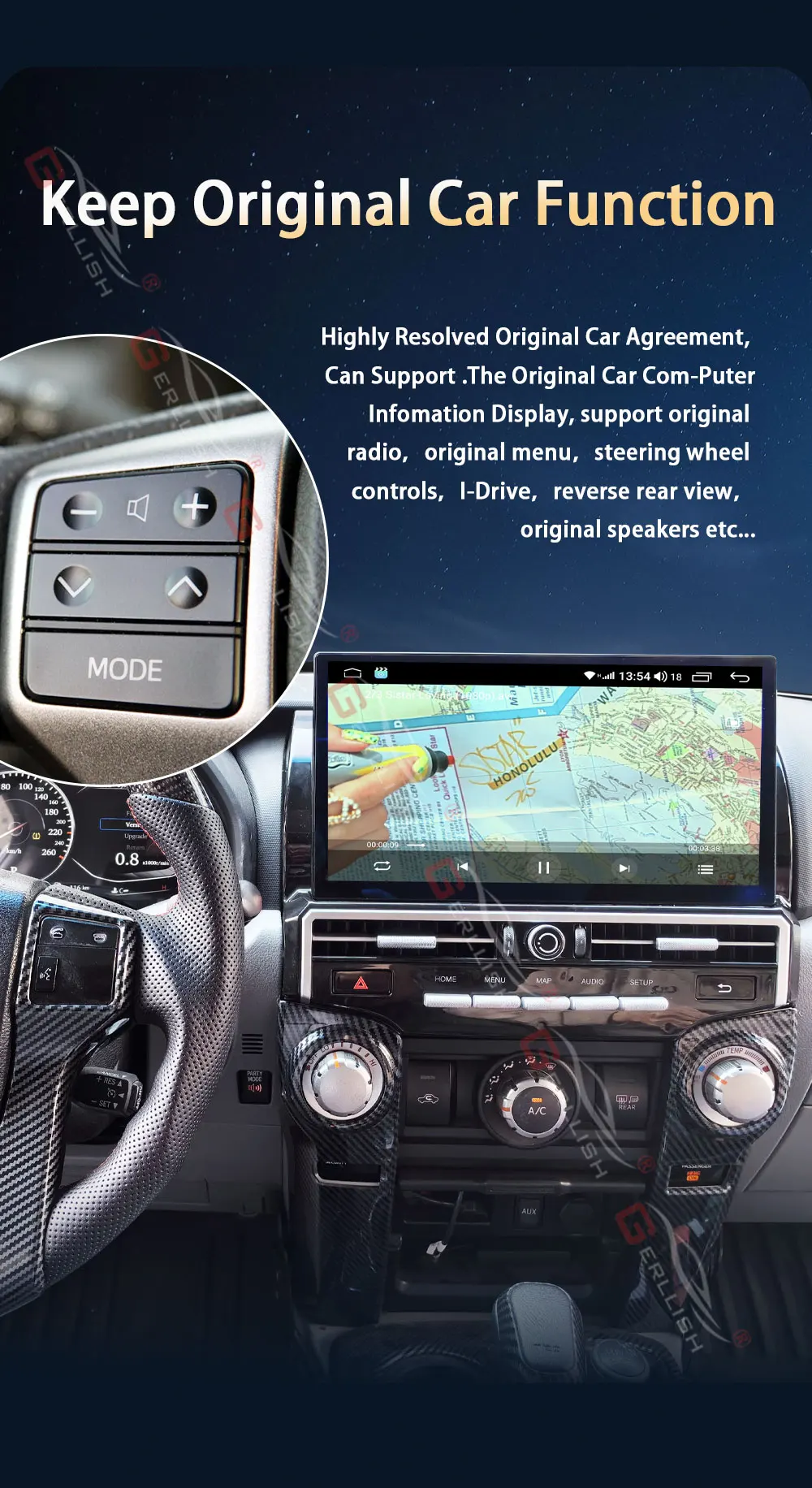Carplay Car Radio for Toyota 4runner 2009-2021 - Android Touch Screen ...