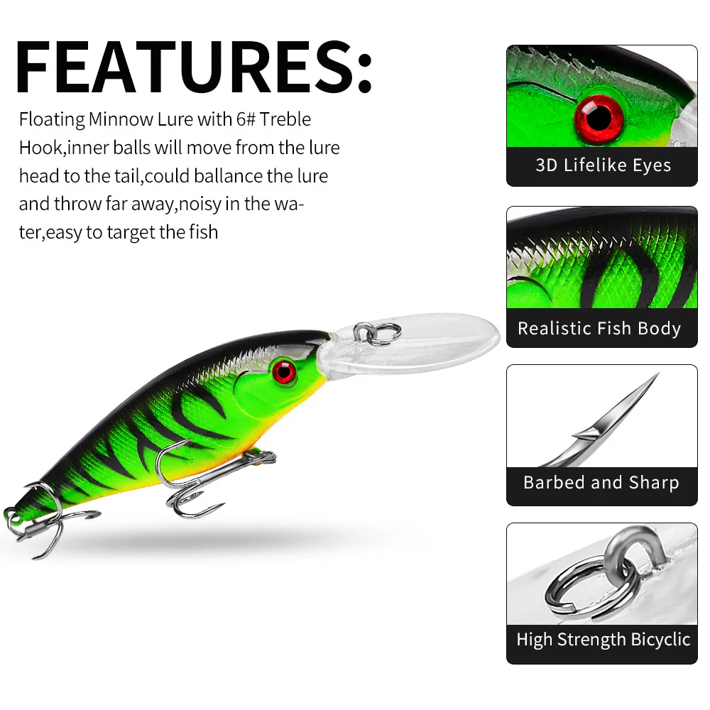 11.5cm 10.5g Floating Suspending Minnow Blanks Hard Mini Fishing Lures Crankbaits Trout Baits ...
