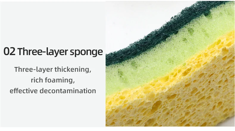 Yellow Biodegradable Cellulose Sponge Cleaner Pot Scrubber Dishes ...