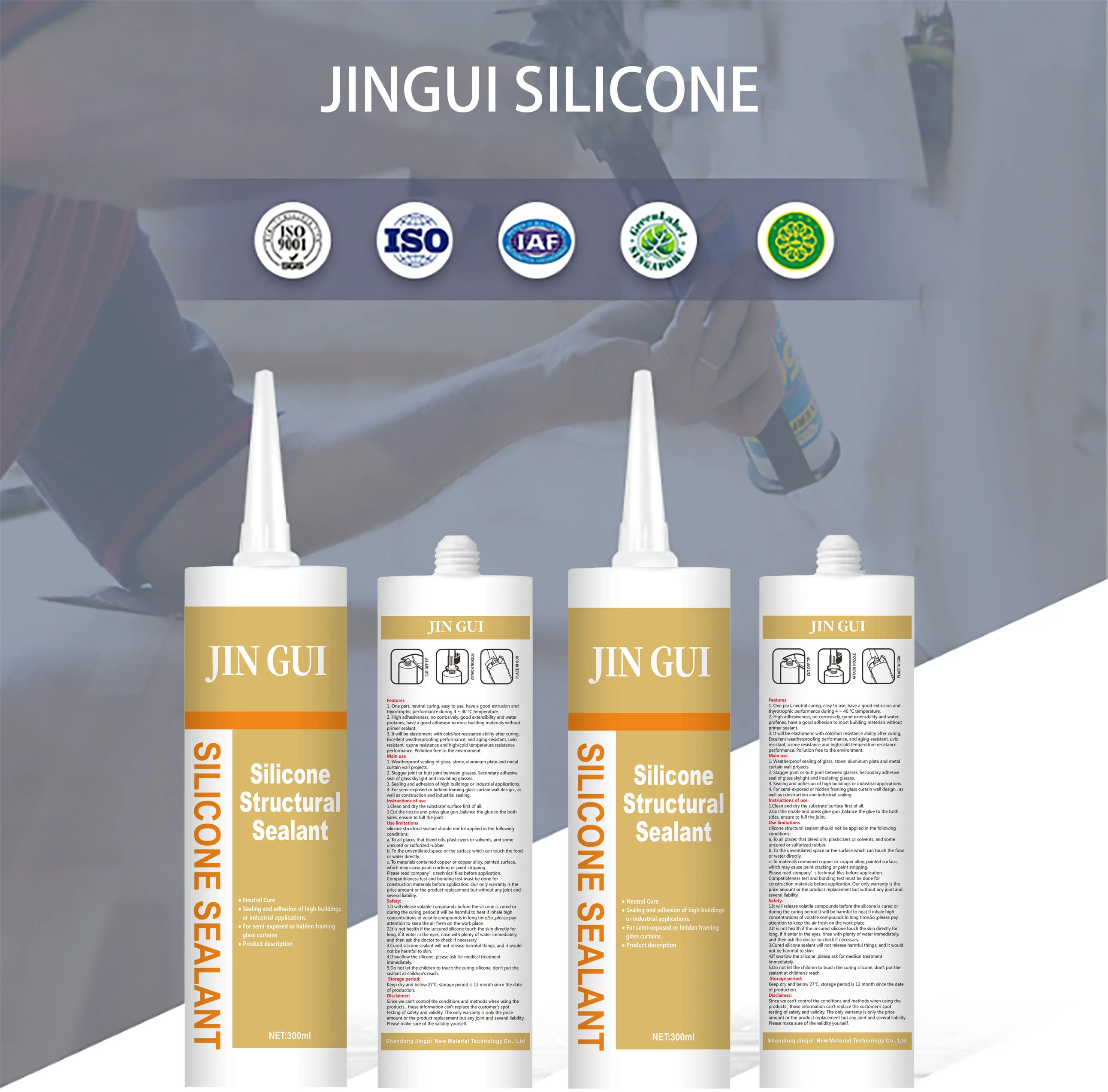 300ml Weather Resistant Windows Doors Caulking Adhesive Structural ...