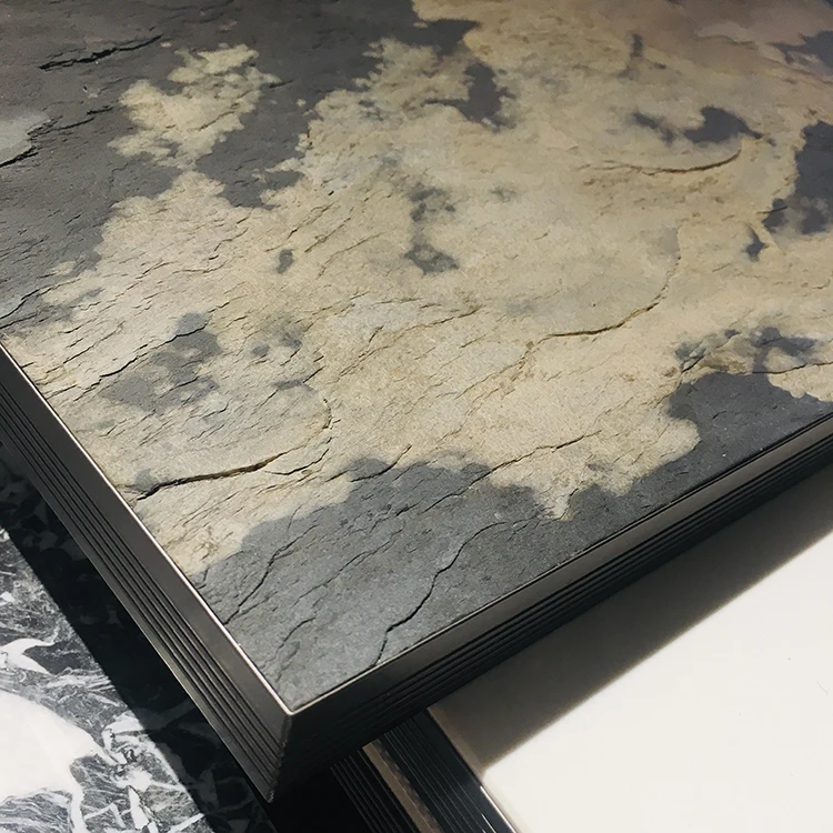 Ultra Thin Natural Stone Black Decorative Luxury Stone Backlit ...