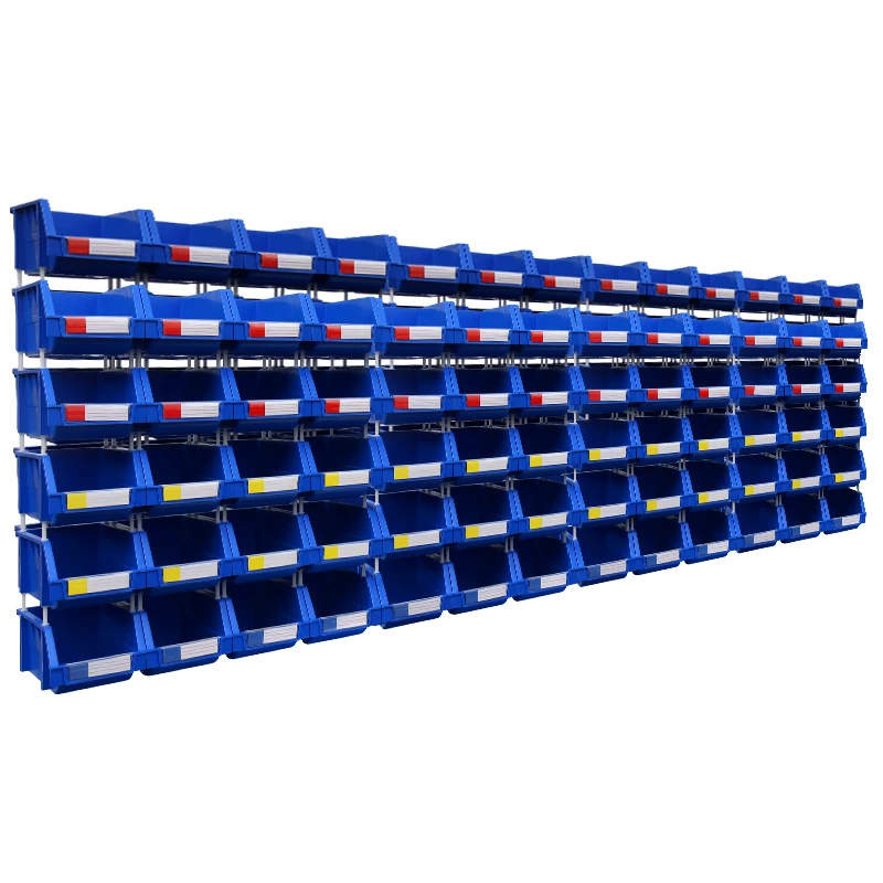 Warehouse spare parts storage heavy duty stackable plastic storage bins ...