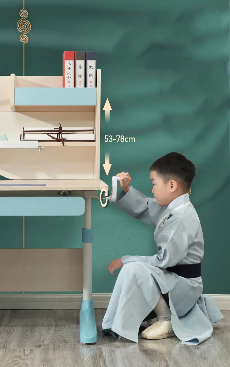 Height Adjustable Ergonomic Smart Study Table and Chair With Big ...