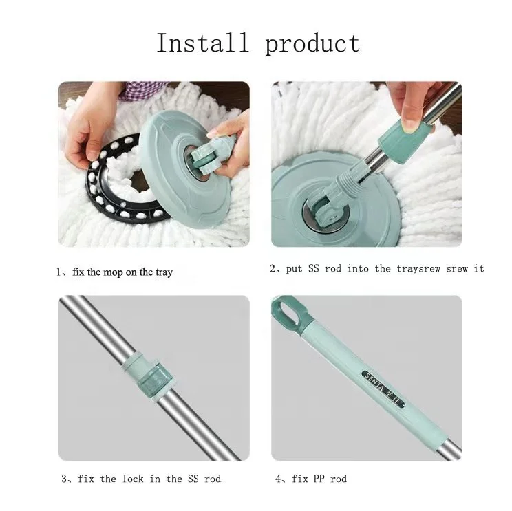 Telescopic Automatic Mop Set with Steel Pole Rectangle Shape| Alibaba.com