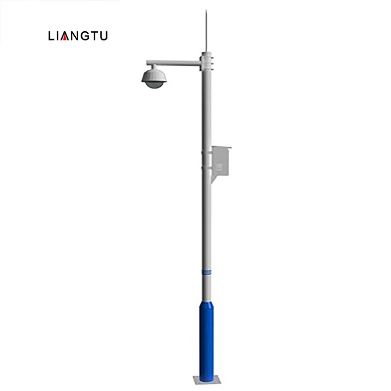 Factory Wholesale Galvanized Circular CCTV Camera Pole Smart Pole ...