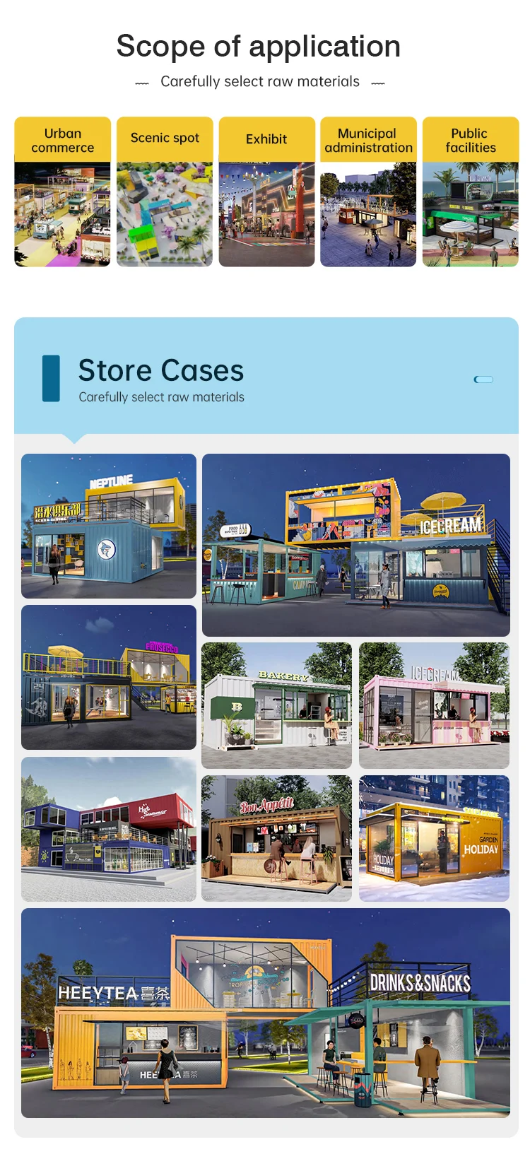 New Design 20ft 40ft Two-storey Building Modular Shop Office Cheap ...