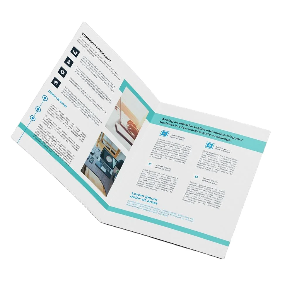Custom A4 Flyer Art Paper Printing Coated and Kraft Brochure Maker ...