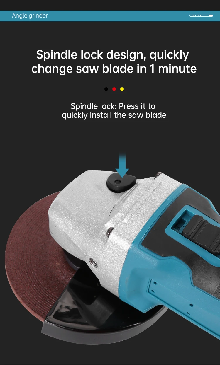 Wireless Hand Grinder Grinding Machine Electric Battery Cordless Angle ...