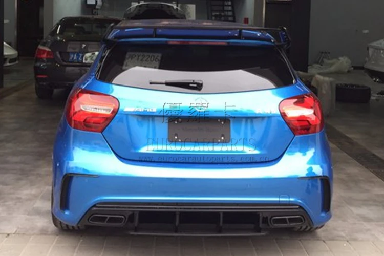 A Class W176 A45 A-style Rear Diffuser Plastic Material Bumper Lip for ...