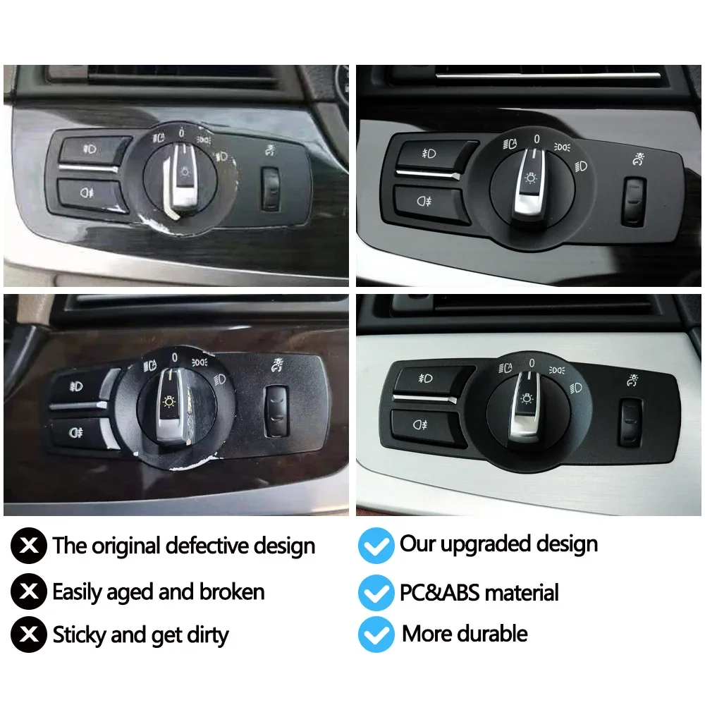LHD RHD Car Headlight Button Head Lamp Switch Control Assembly for BMW ...