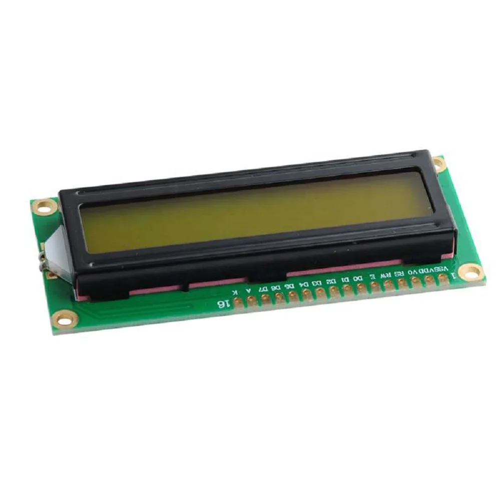 DIYmalls 16x2 LCD Display Module 5V IIC I2C 1602 Dots Graphic Yellow ...