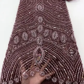 Telas Para Vestido De Fiesta Bridal Crystal Sequins Heavy Beaded Fabric ...