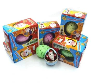 Magic Hatching Growing Dinosaur Eggs Christmas Series Add Water Growing Santa Claus Novelty Gag ...