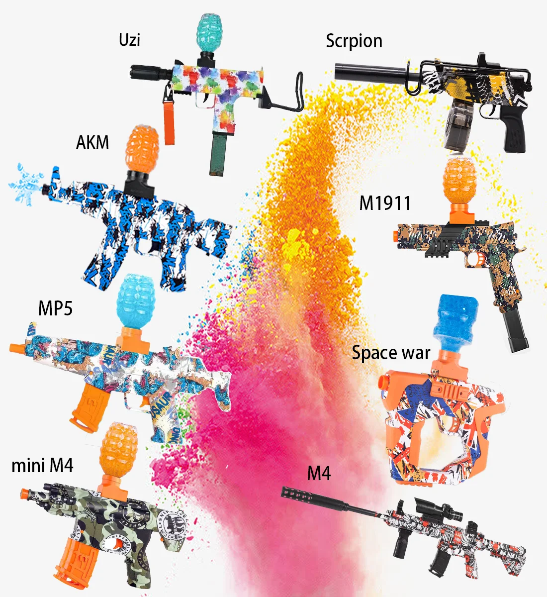 Latest Style Scar All-nylon Gel Blaster Splatter Nerf Soft Bullet Toy ...