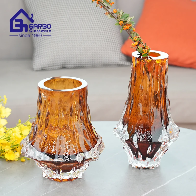 New Modern Luxury Decorative Fancy Glass Vase Handmade Colored Glaze ...