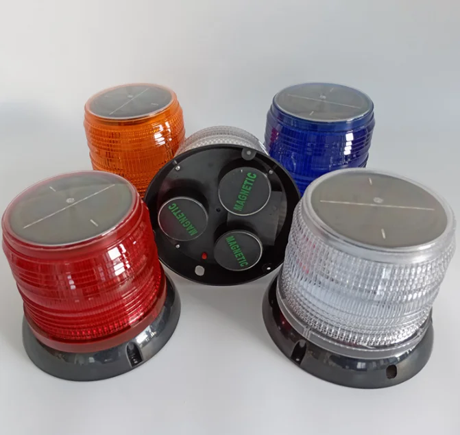 Yellow Flash Vehicle Led Solar Revolving Traffic Lamp Flashing Traffic ...