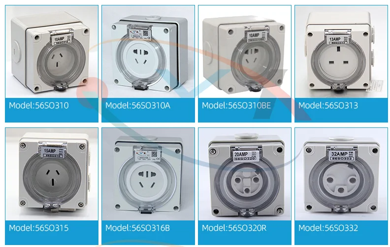 Ip44 Ip66 Male And Female Waterproof Industrial Socket Plug 16a 32a 63a ...