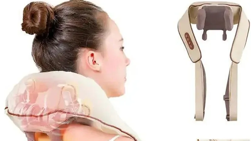 Electric Wireless Neck Shoulder Massage Machine Shiatsu Neck And ...