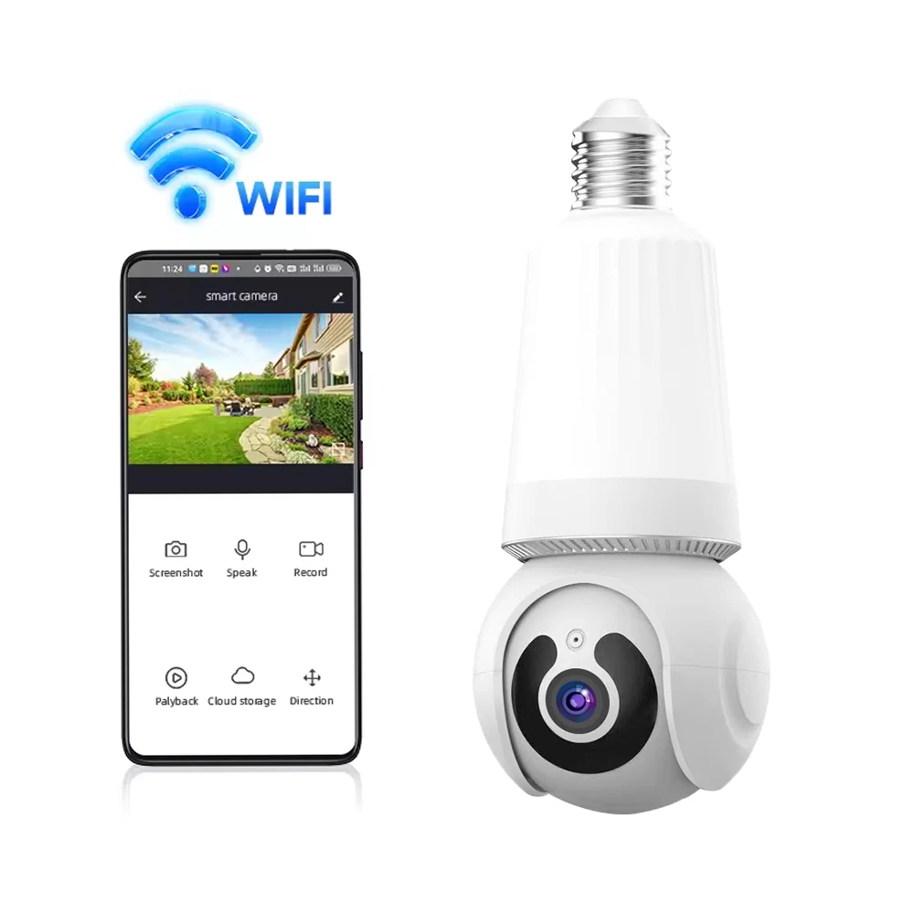 V380PRO E27 Socket Lamp Holder Full Color 1926p 360 Panoramic CCTV Wifi IP Camera PTZ Light Bulb ...