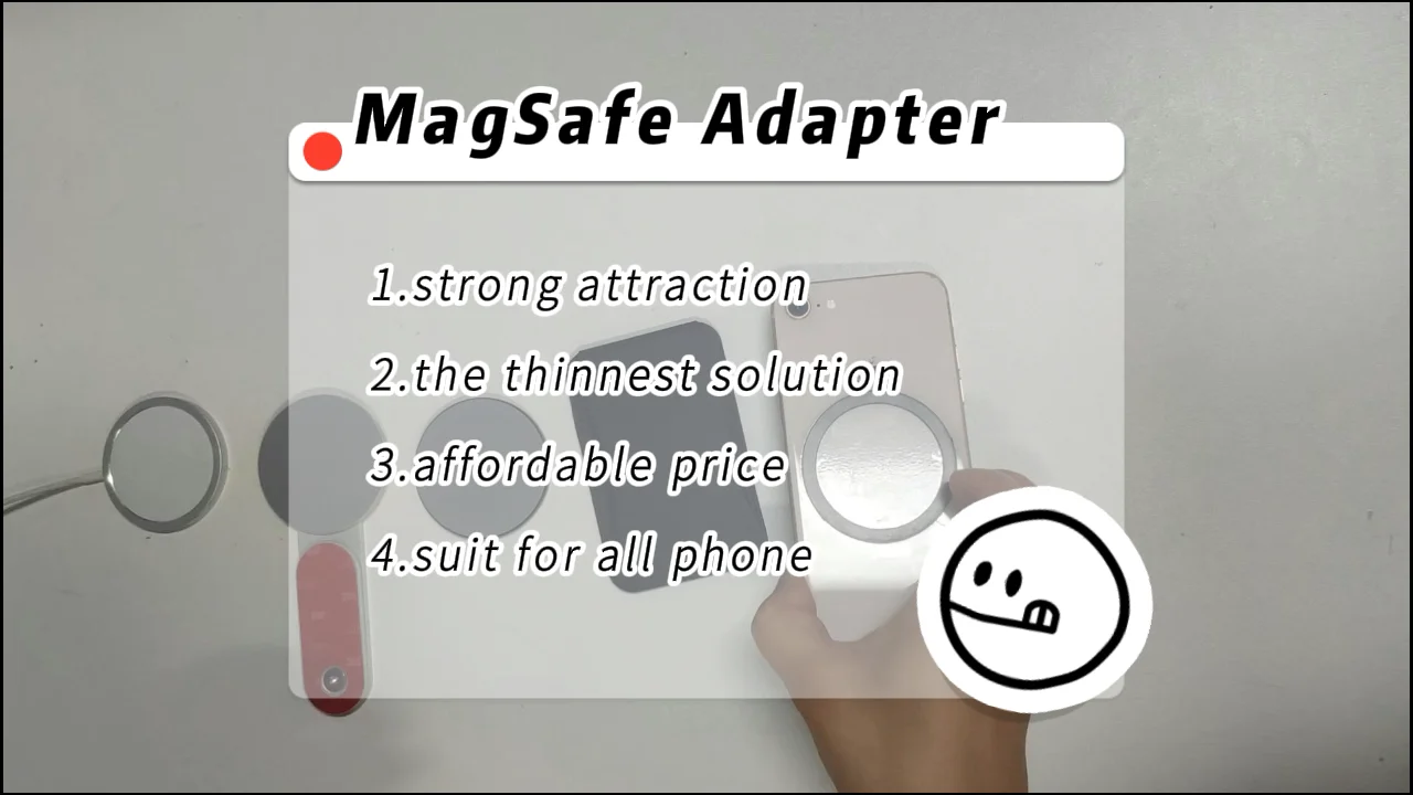 Universal With 3m Sticker Adhesive Magnetic Wireless Charger Metal ...