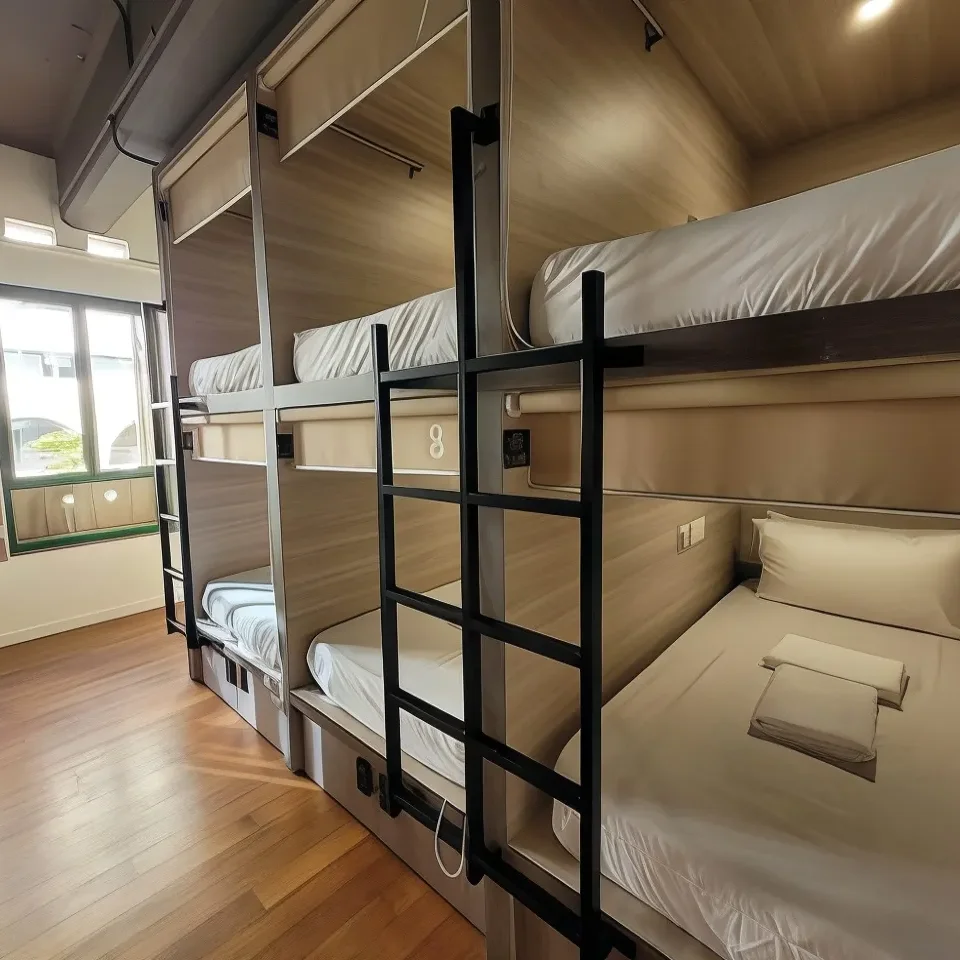 Modern Iron Capsule Bunk Bed Simple Style Hotel Sleep Capsule Bunk Bed ...