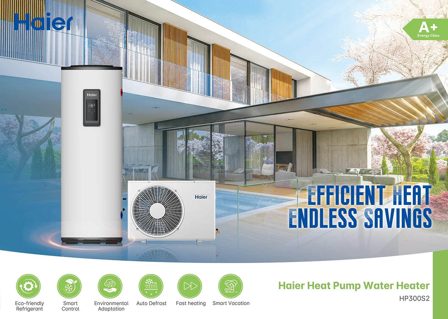 Haier Circulation Heating Wifi Control New Energy Split R32 Heater Pump ...