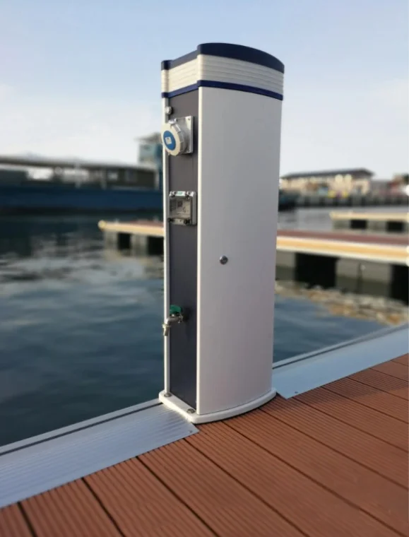 Aluminum Dock Power Water Pedestal Marina Jetty Power Pedestal for Sale ...