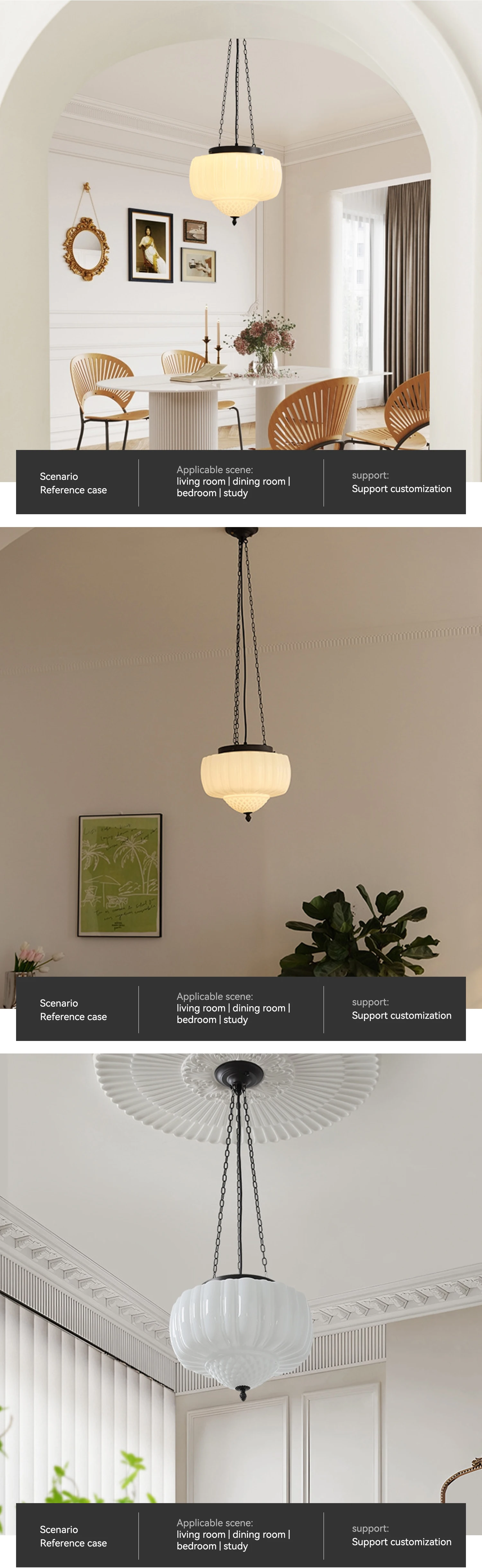 Nordic Modern White Glass Hanging Lamp E27 E26 Glass Ball Led ...