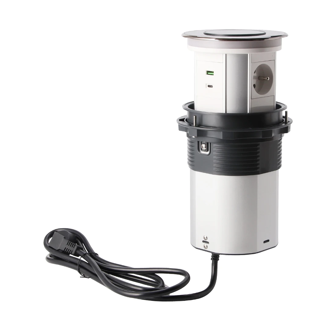 French Type Electric Pop up Retractable Extension Plug Desk Power Point ...