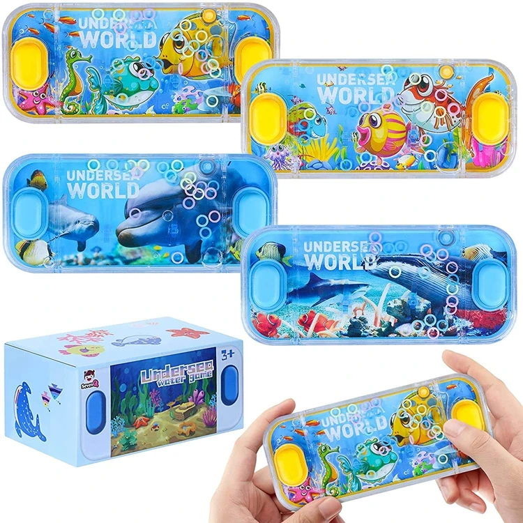 Mini Handheld Game Console - Squeeze Plastic Water Ring Game Toys Gifts ...