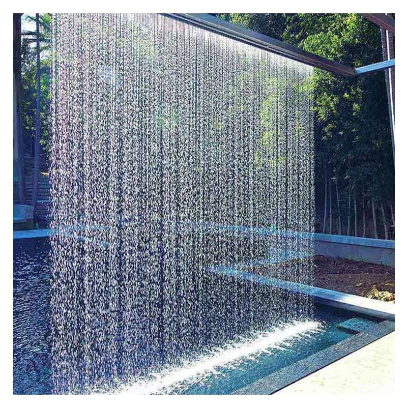 Water Feature Outdoor Decorative Waterfall Wall Rain Curtain