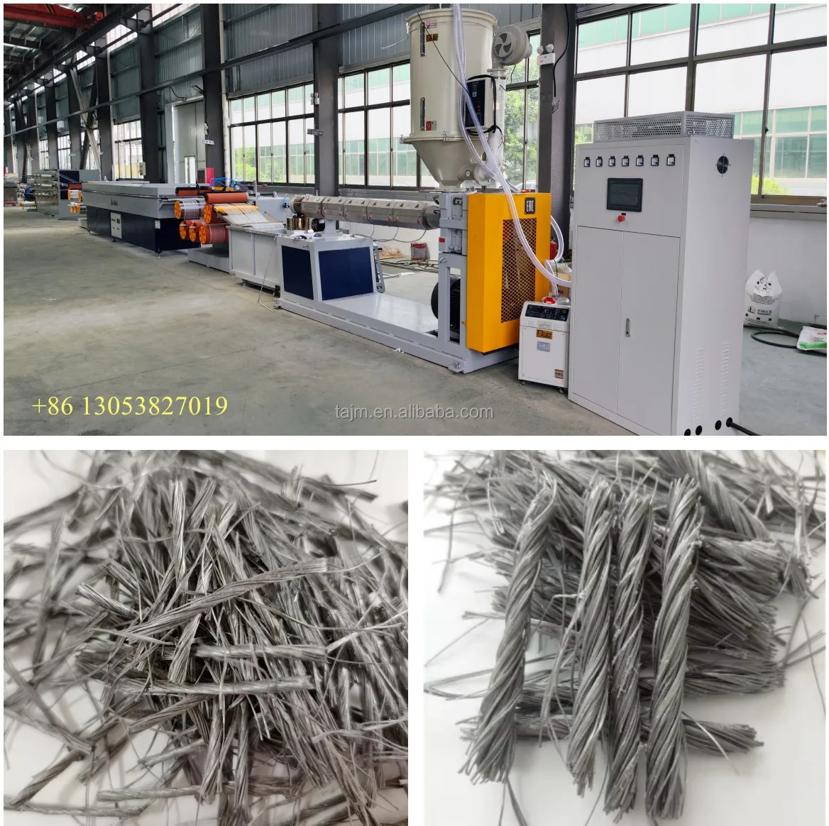 PP Polypropylene Bunched Twisted Fiber Production Plant Line/ Synthetic ...