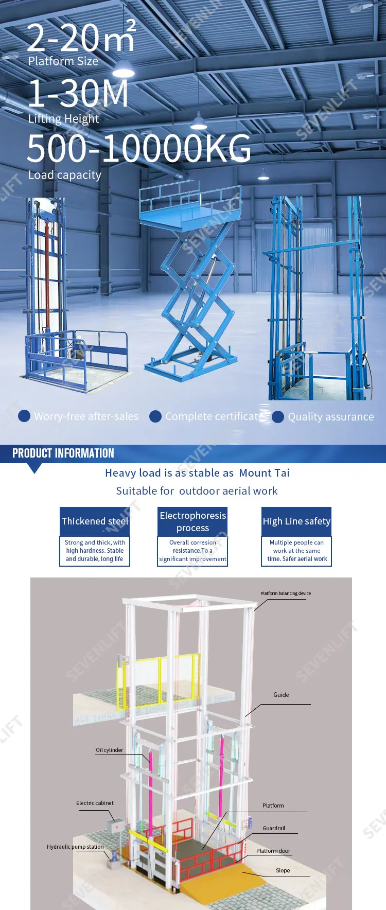 300kg Hydraulic Lift - Efficient Cargo Solutions for Warehouses
