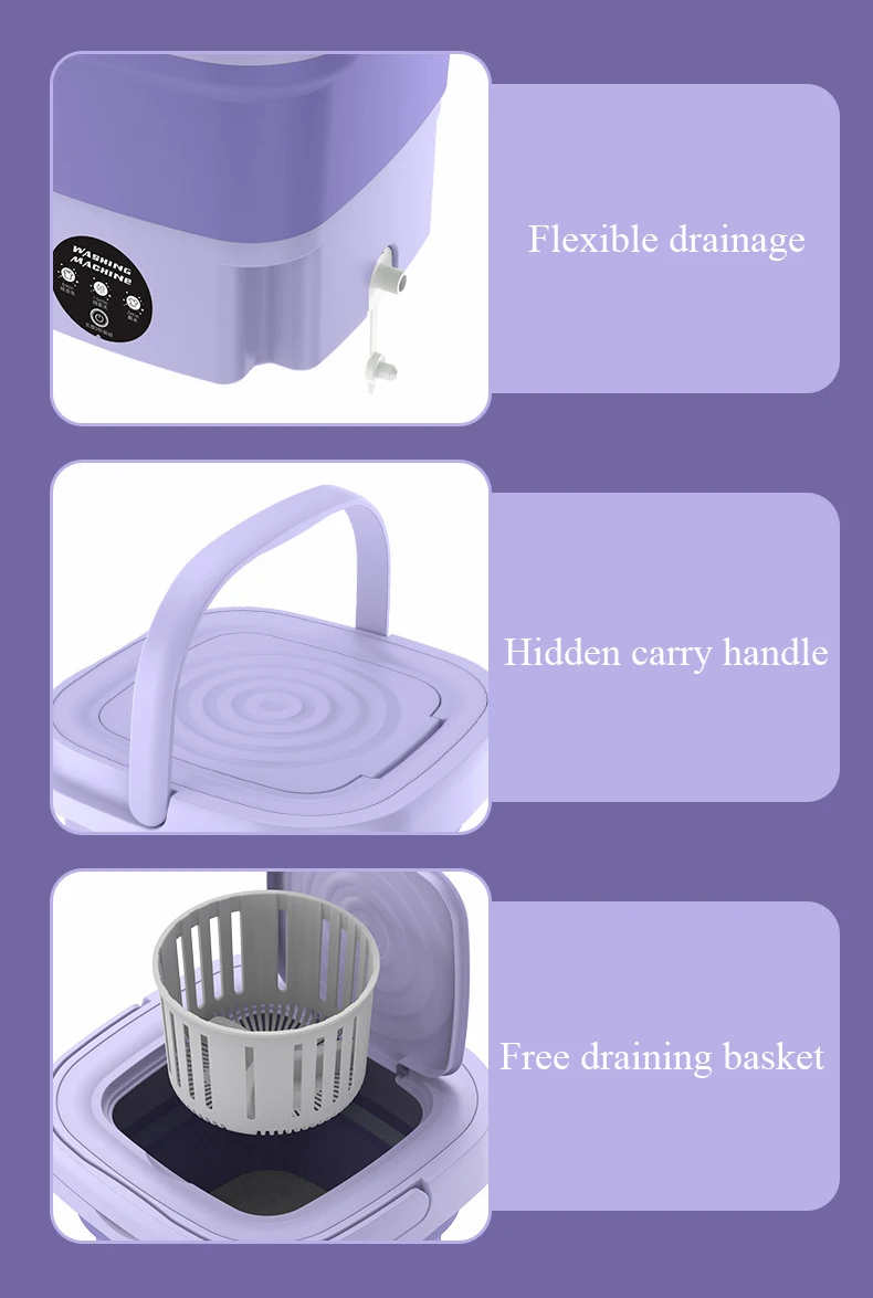 Portable Mini Washing Machine Folding Mini Washing Machine Lightweight ...