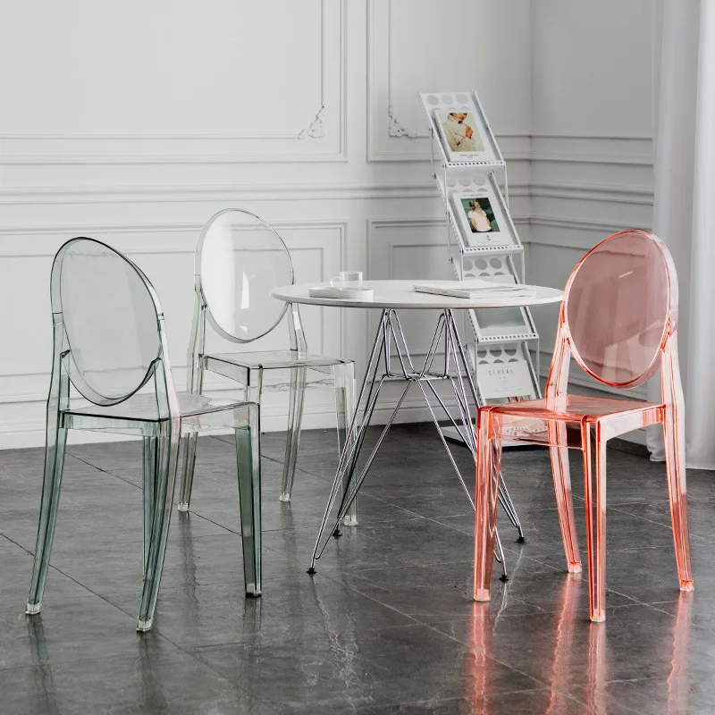 Modern Hotel Clear Acrylic Stackable Napoleon Chivalry Crystal Ghost ...